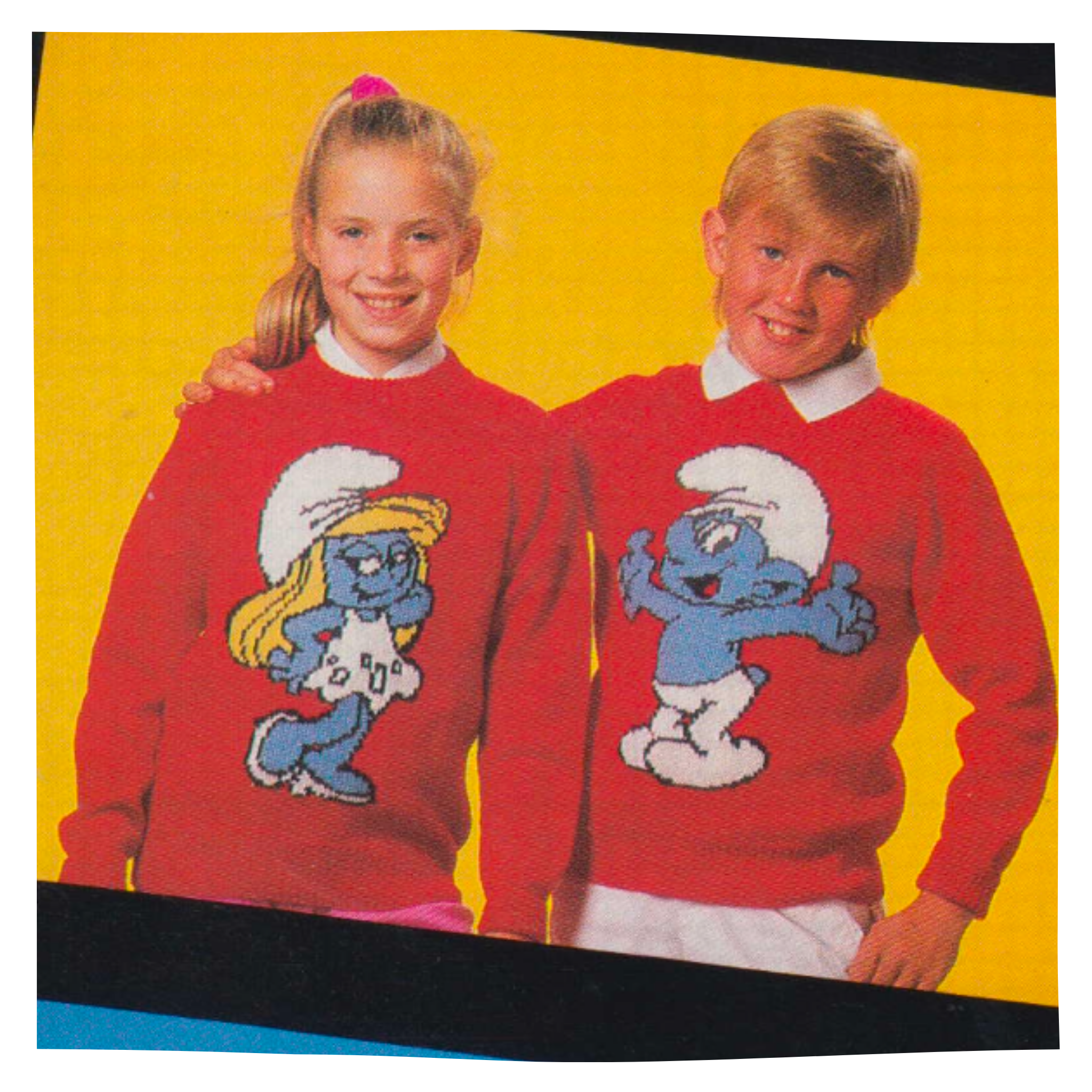 The Smurfs Intarsia Sweaters Knitting Pattern – Vintage Knitting ...